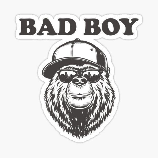 "bad boy Bear" Sticker by kikinafashion | Redbubble
