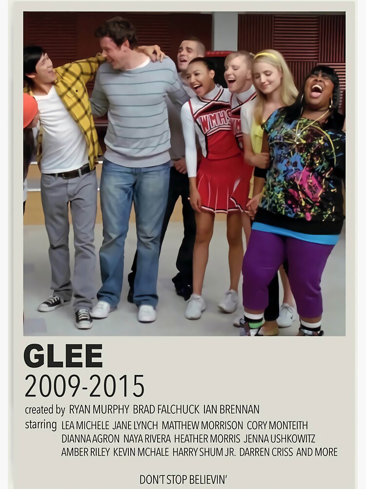 "glee poster - " Sticker by sayanghamjuas | Redbubble