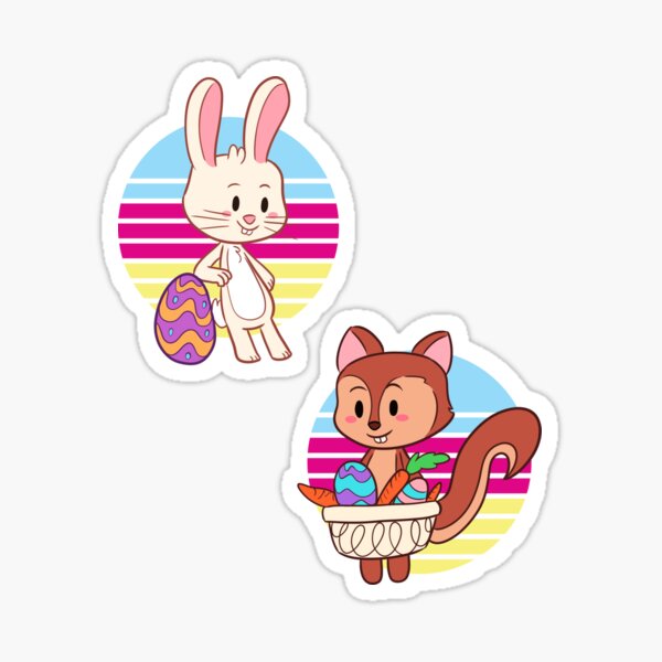 "Easter Buddies Set 1" Sticker for Sale by Treasurekey | Redbubble
