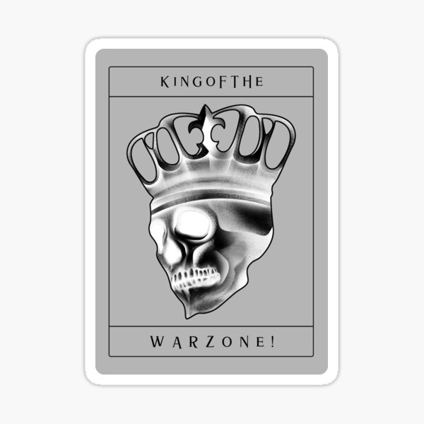 "King of the Warzone" Sticker by PODAVEY | Redbubble