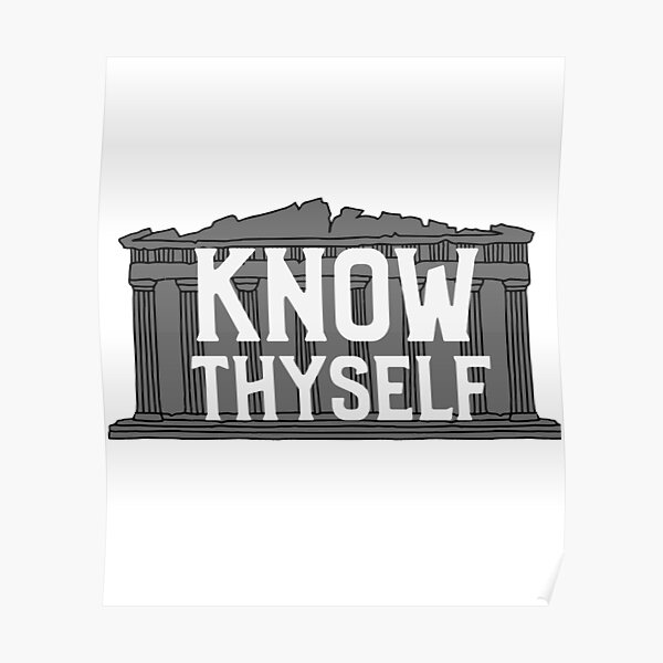 "Ancient Greek Maxim Know Thyself, Delphi Oracle Entrance" Poster for ...