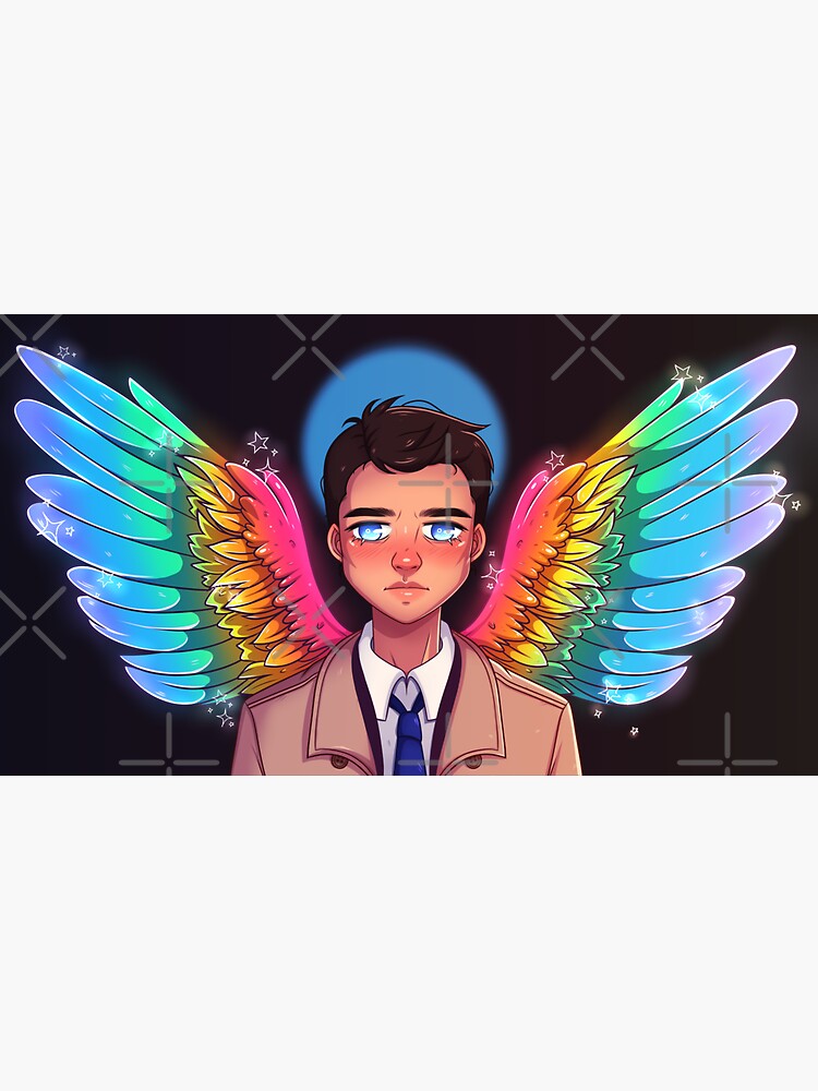 "Castiel" Sticker for Sale by KamzArt | Redbubble