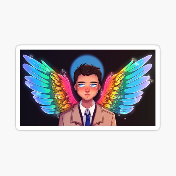 "Castiel" Sticker for Sale by KamzArt | Redbubble