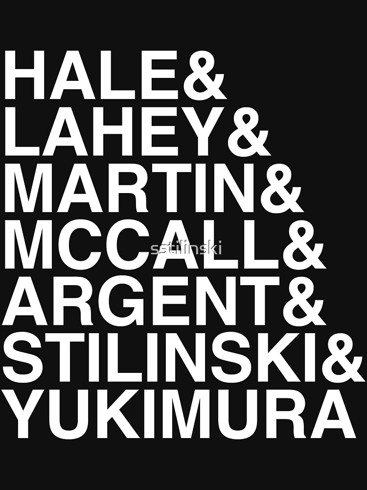 "McCall Pack (Season 3B) - white text (v1)" T-shirt by sstilinski ...