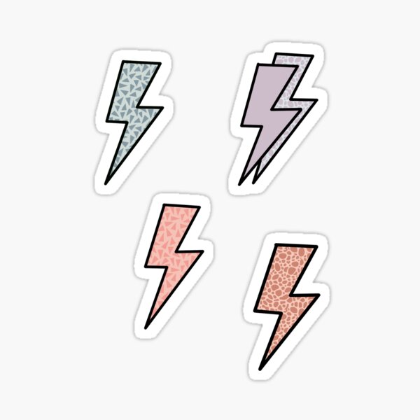 "pastel lightning bolt simplyhayhunt" Sticker for Sale by ...