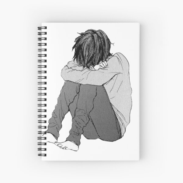 "Sad boy" Spiral Notebook for Sale by Roojub | Redbubble