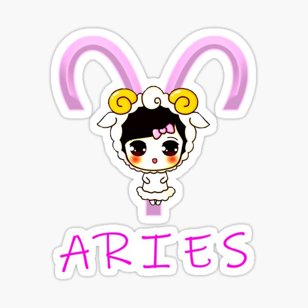 "Cute aries girl" Sticker for Sale by ThairoRM | Redbubble