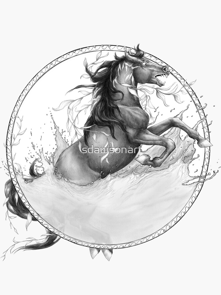 "Water Kelpie-Celtic Mythology" Sticker for Sale by sdawsonart | Redbubble