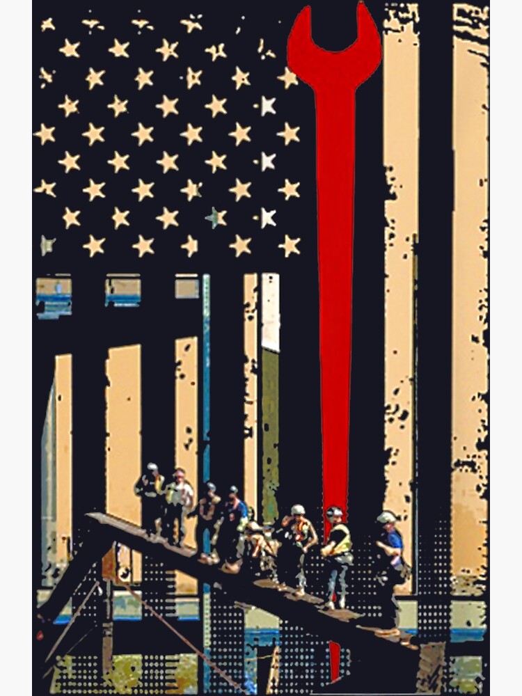 "American Flag Ironworker Union Proud" Poster for Sale by linhkaphung ...