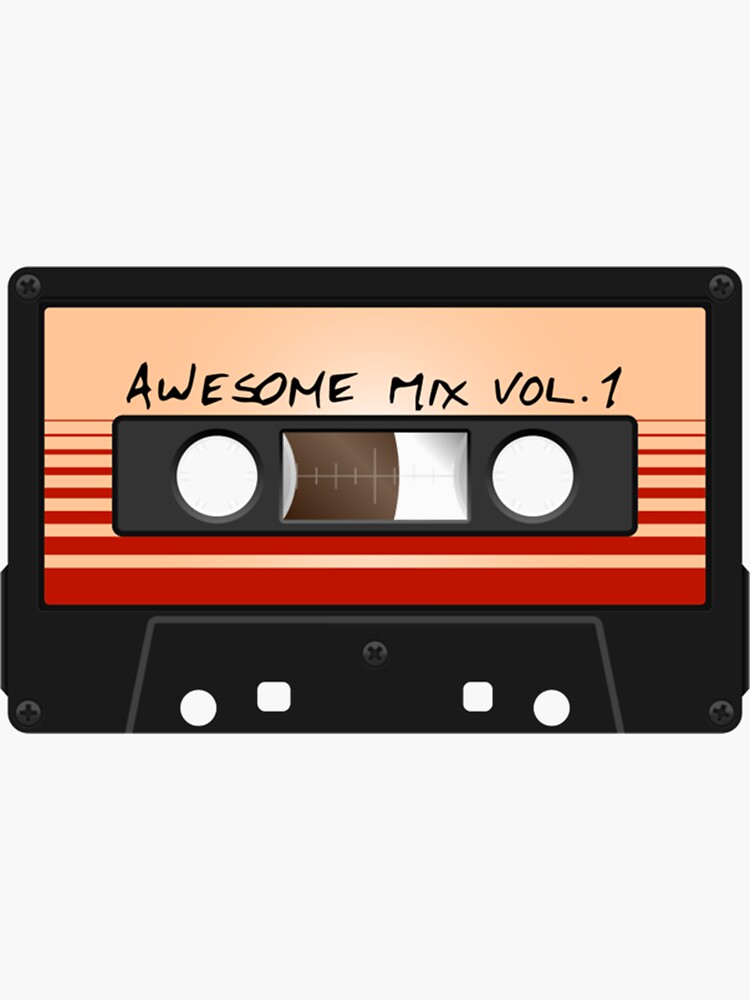 "Awesome Mix Vol. 1" Sticker for Sale by TyriqueGibson | Redbubble
