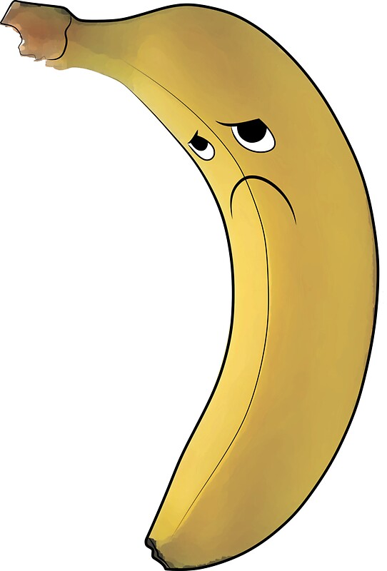 "Sad Banana" Stickers by DrDino | Redbubble
