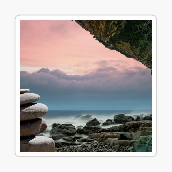 "Tranquil Ocean View" Sticker for Sale by Seven1107 | Redbubble