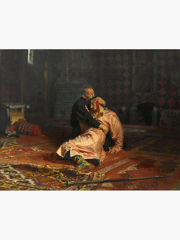 "Ivan the terrible and his son Ivan" Sticker for Sale by ...