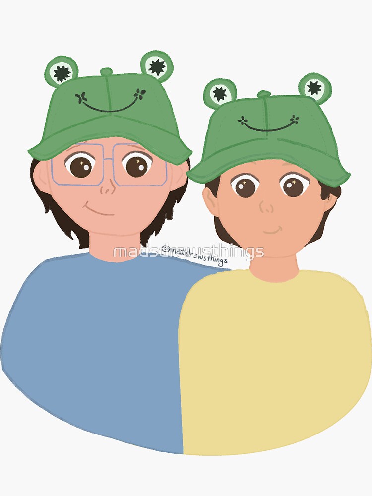 "Richie and Eddie in Frog Hats (Reddie)" Sticker by madsdrawsthings ...