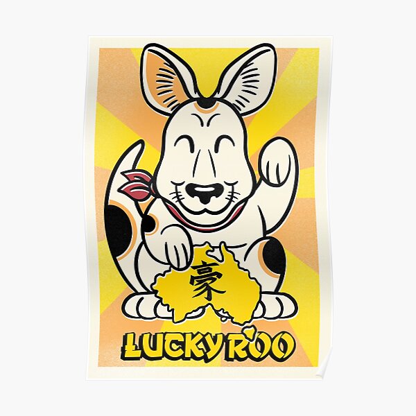 "Lucky Roo" Poster by Drawbauchery | Redbubble