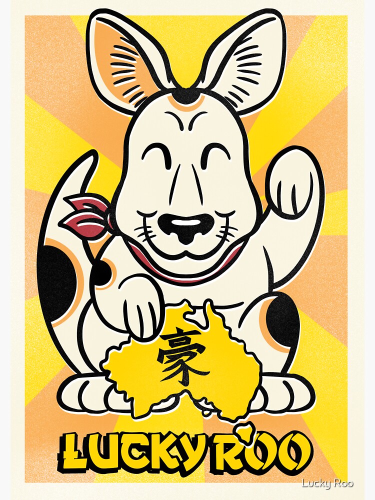 "Lucky Roo" Sticker for Sale by Drawbauchery | Redbubble