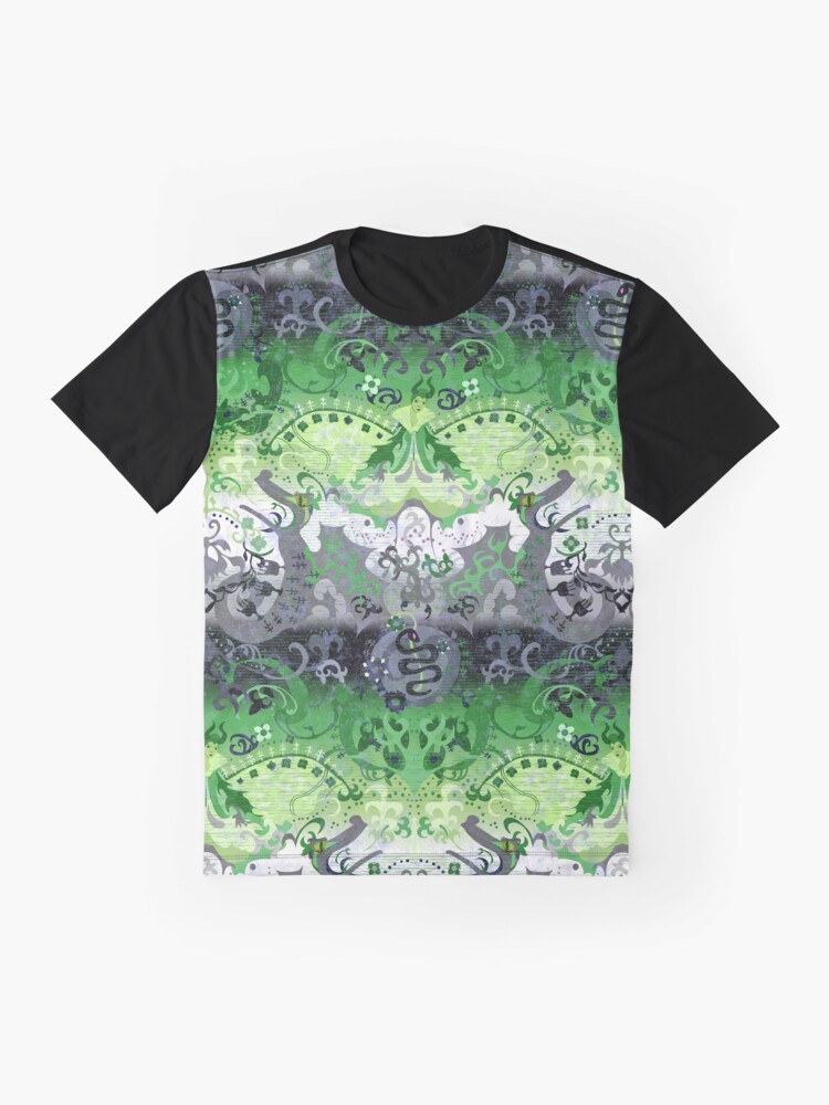 "Aromantic Dragon Damask -- Aromantic Pride Flag Colors" T-shirt by ...