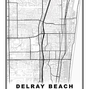 "Delray Beach Map" Poster for Sale by Tamas Das | Redbubble