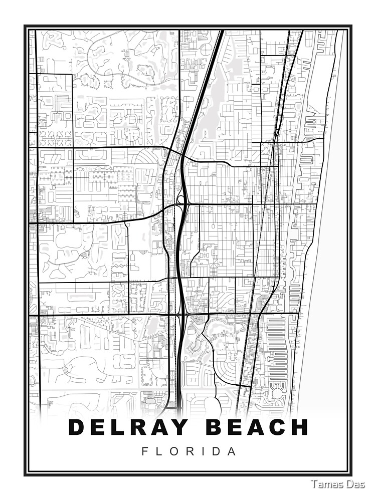 "Delray Beach Map" Sticker for Sale by sibudas | Redbubble
