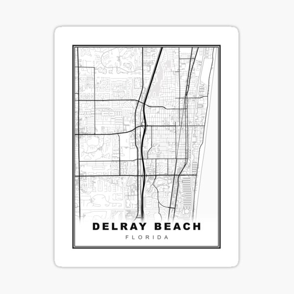 "Delray Beach Map" Sticker for Sale by sibudas | Redbubble