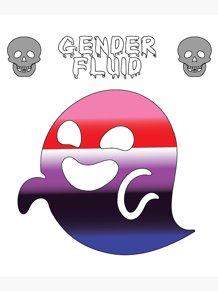 "Gender Fluid ghost" Poster for Sale by sociallyinform | Redbubble