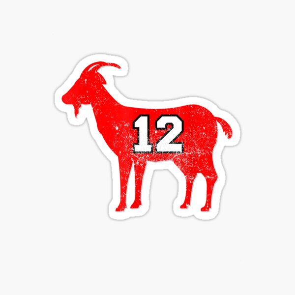 "Vintage Distressed GOAT 12 Merch" Sticker for Sale by theroadahead82 ...