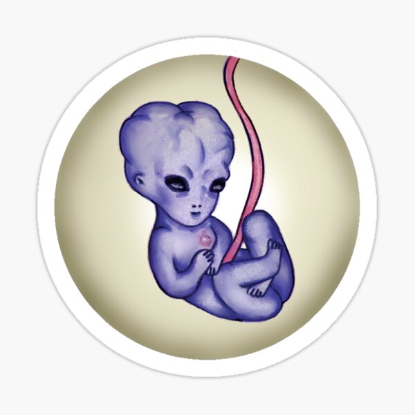"Alien fetus" Sticker for Sale by MullyMolly | Redbubble