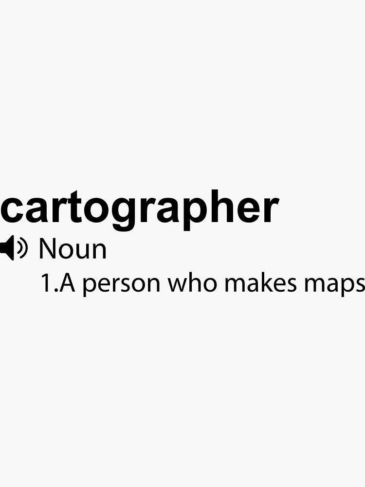 "funny cartographer definition sticker mask" Sticker for Sale by ...
