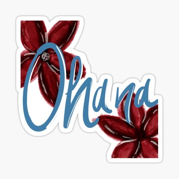 "Ohana " Sticker for Sale by Brickscal | Redbubble