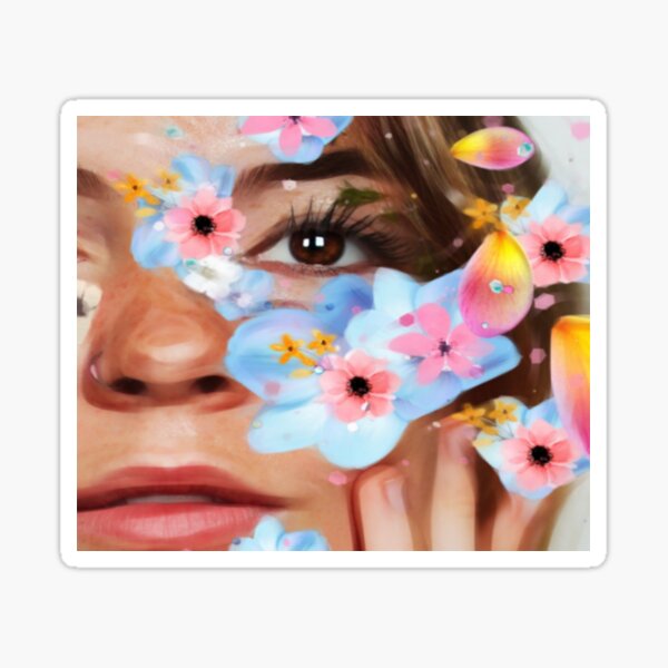"Flower Girl" Sticker for Sale by Logologotoon | Redbubble