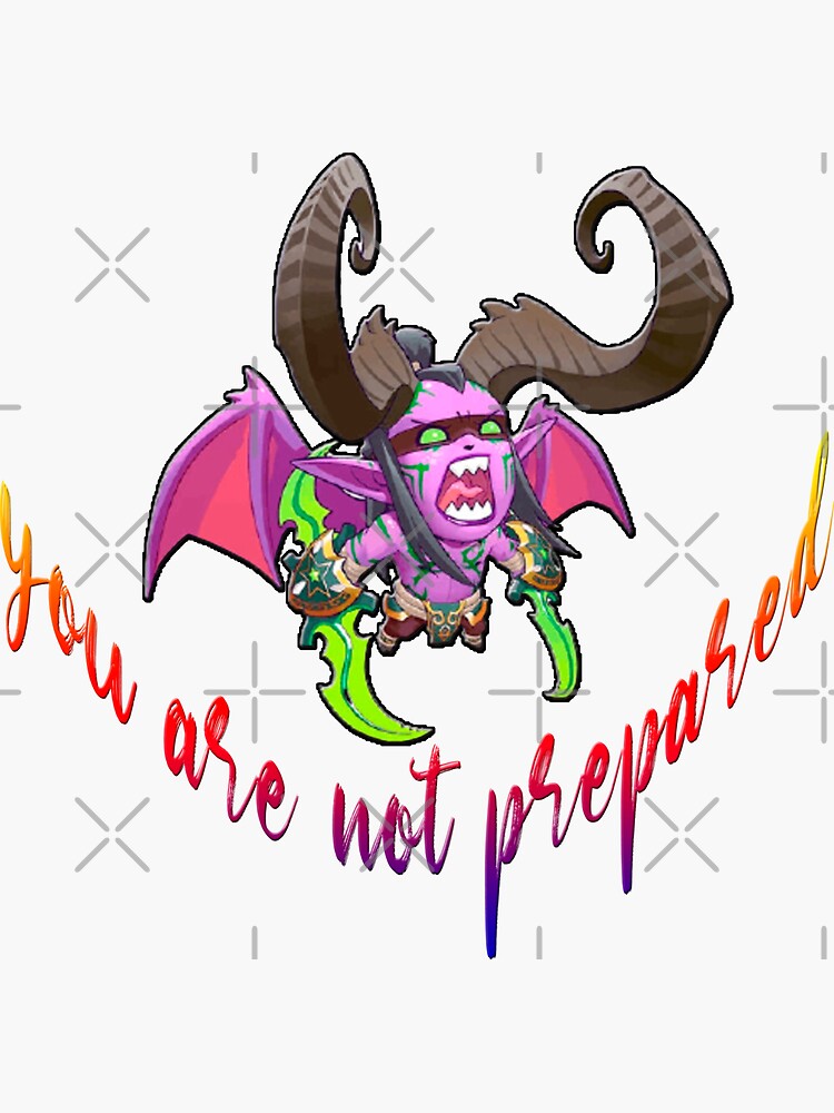 "you are not prepared" Sticker for Sale by Nativestreet | Redbubble
