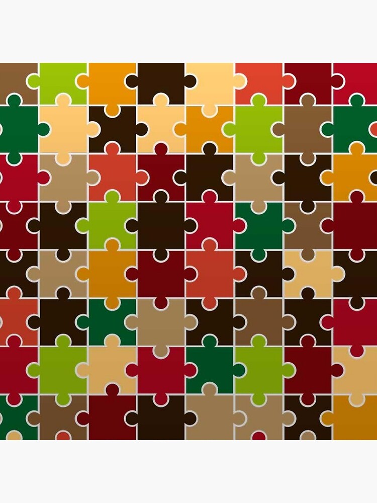 "Multi-Colored Jigsaw Puzzle Pattern" Poster for Sale by andyzdesigns ...