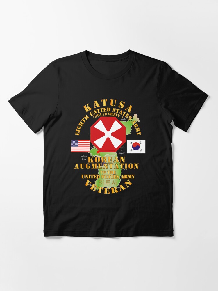 "Army - KATUSA - 8th Army w Korea Map Green" T-shirt for Sale by ...