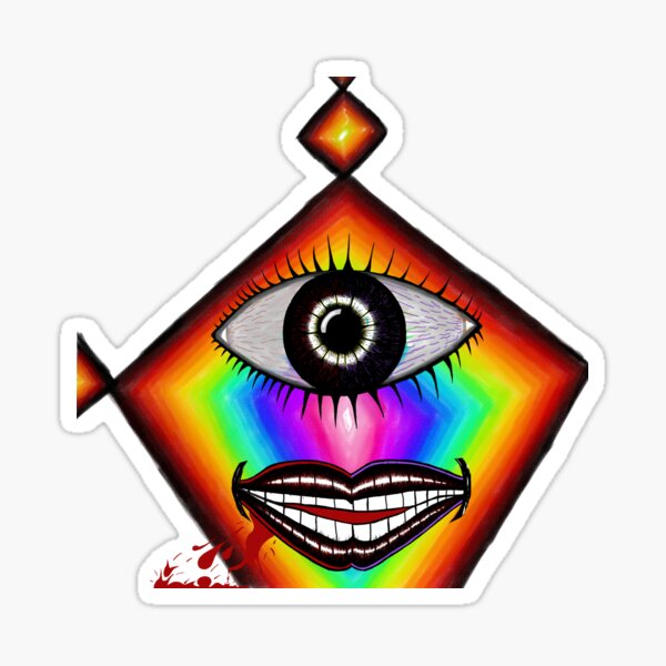 "Incomplete face, abstract eyes, it's one eye" Sticker for Sale by ...