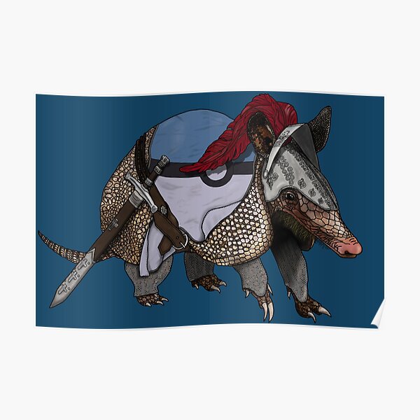 "Medieval Knight Armadillo - Little Armoured One" Poster by ...