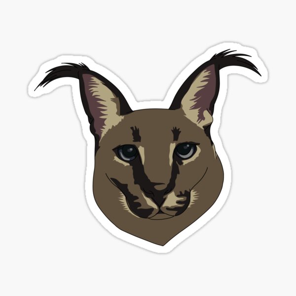 "Big Floppa Caracal Cat Meme" Sticker for Sale by MattRuggz | Redbubble