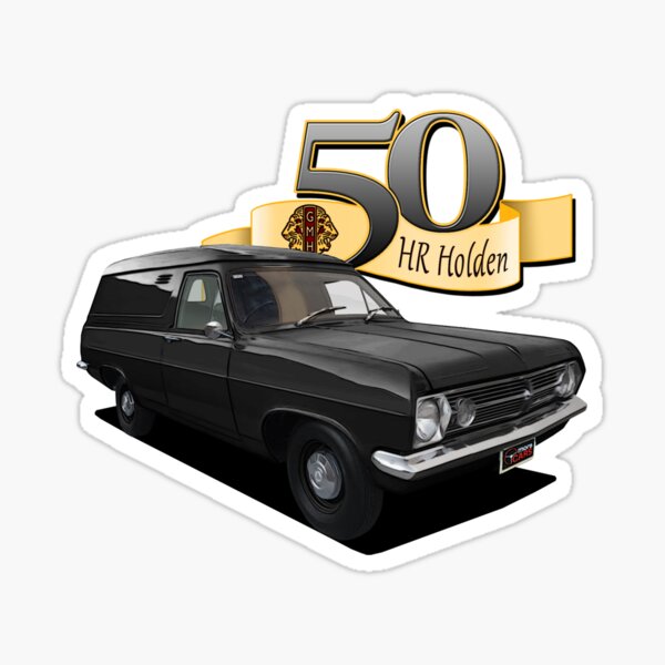 "HR Holden Panel Van - Black" Sticker by morecars | Redbubble