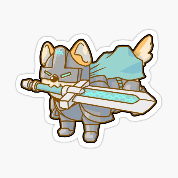 "Paladin Puppy" Sticker for Sale by GrapeGlasses | Redbubble