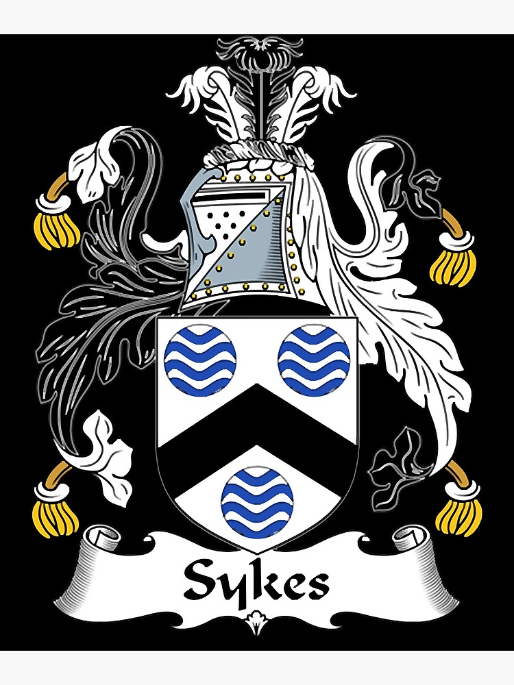 Lámina artística «Escudo de armas de Sykes - Cresta de la familia» de ...