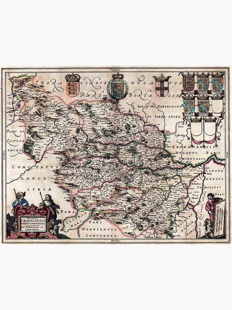 "Map of the West Riding of Yorkshire, 1645" Framed Art Print for Sale ...