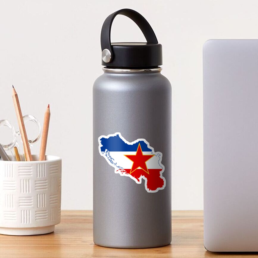 "Flag Map of Yugoslavia " Sticker for Sale by abbeyz71 | Redbubble