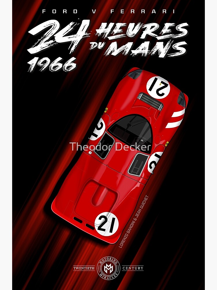 "24 Heures du Mans 1966 Bandini" Poster for Sale by Theodor Decker ...