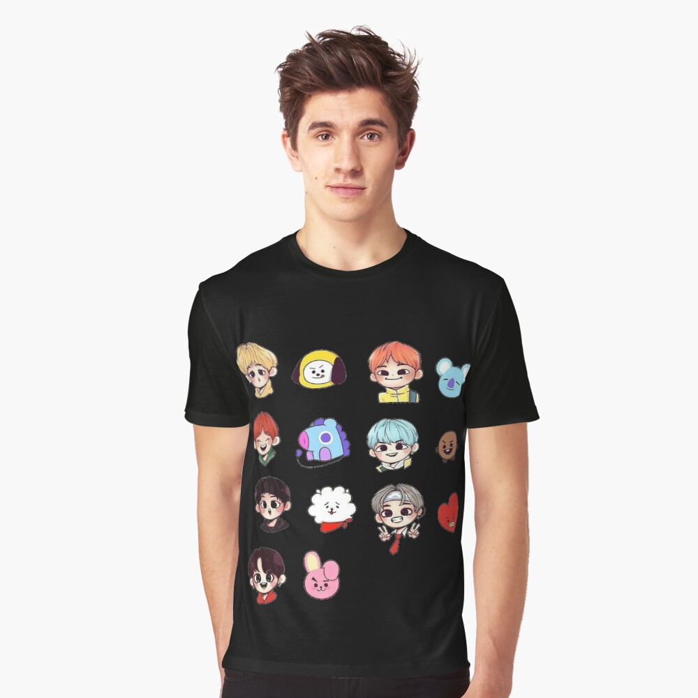 "BTS Kpop Bangtan Boys Cute Caricature " Sticker for Sale by starnish ...