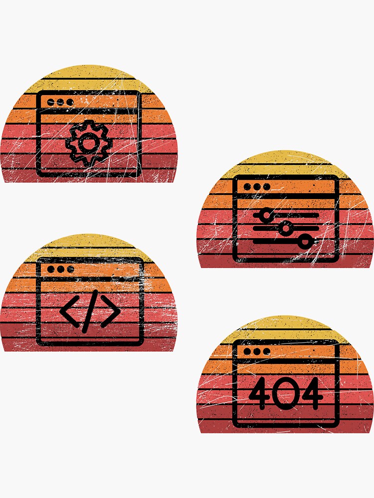 "Vintage coding pack" Sticker for Sale by Just-a-Dude | Redbubble