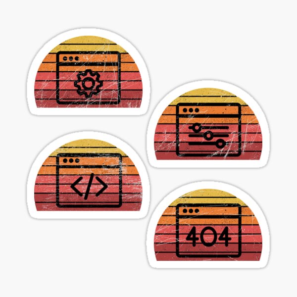 "Vintage coding pack" Sticker for Sale by Just-a-Dude | Redbubble