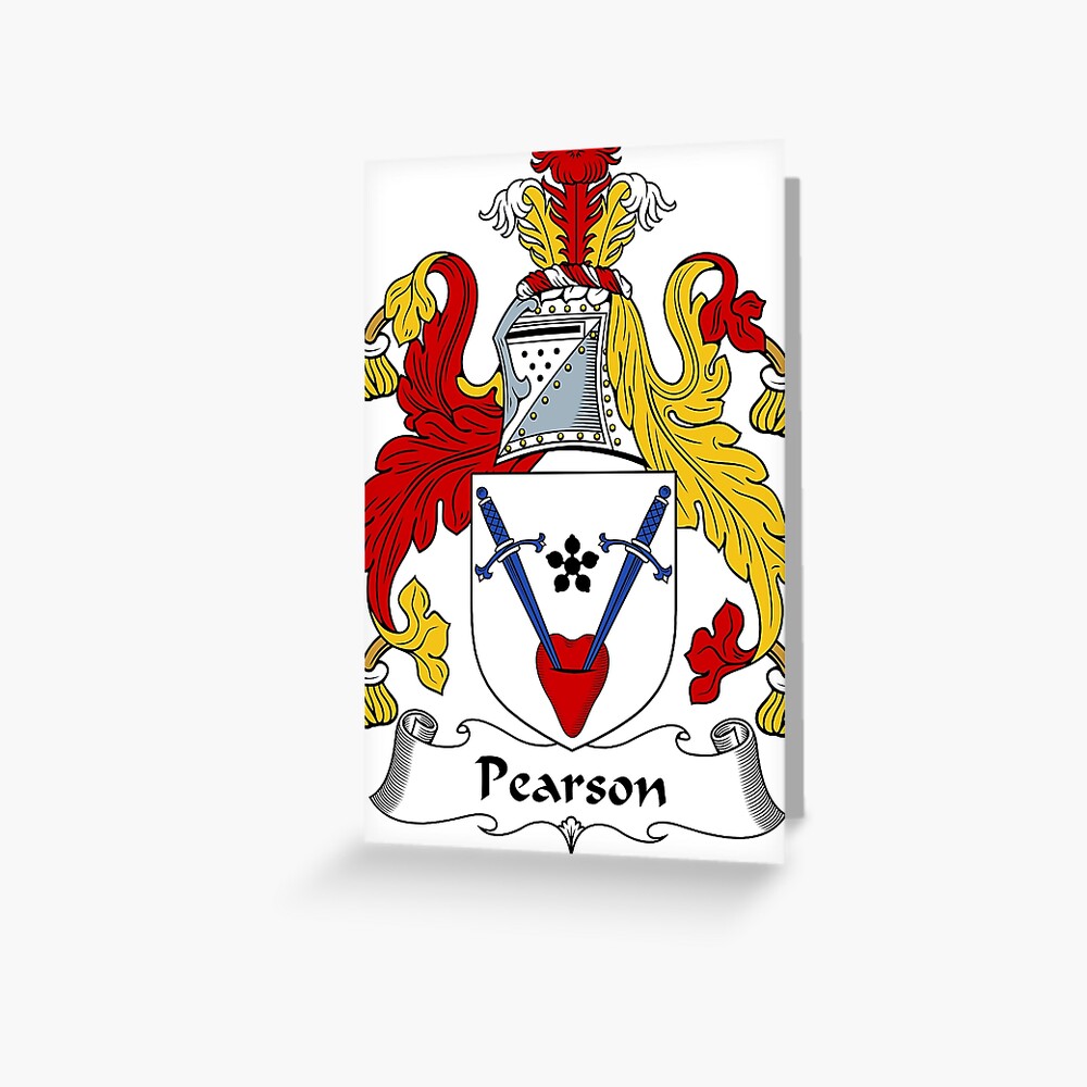 "Pearson Coat of Arms / Pearson Family Crest" Greeting Card by ...