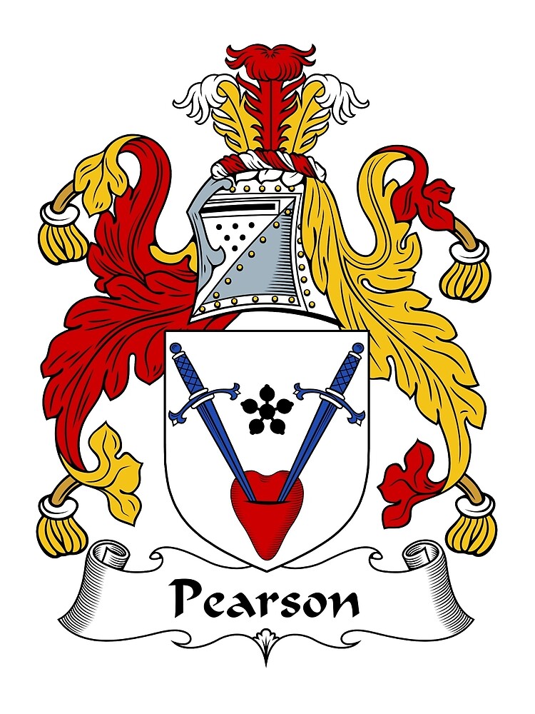 "Pearson Coat of Arms / Pearson Family Crest" Drawstring Bag by ...