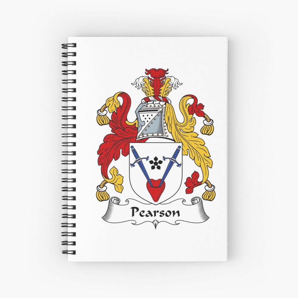 "Pearson Coat of Arms / Pearson Family Crest" Spiral Notebook for Sale ...