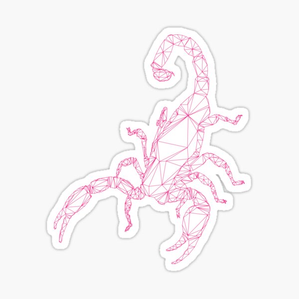 "Scorpion 3D Pink" Sticker for Sale by MHich | Redbubble