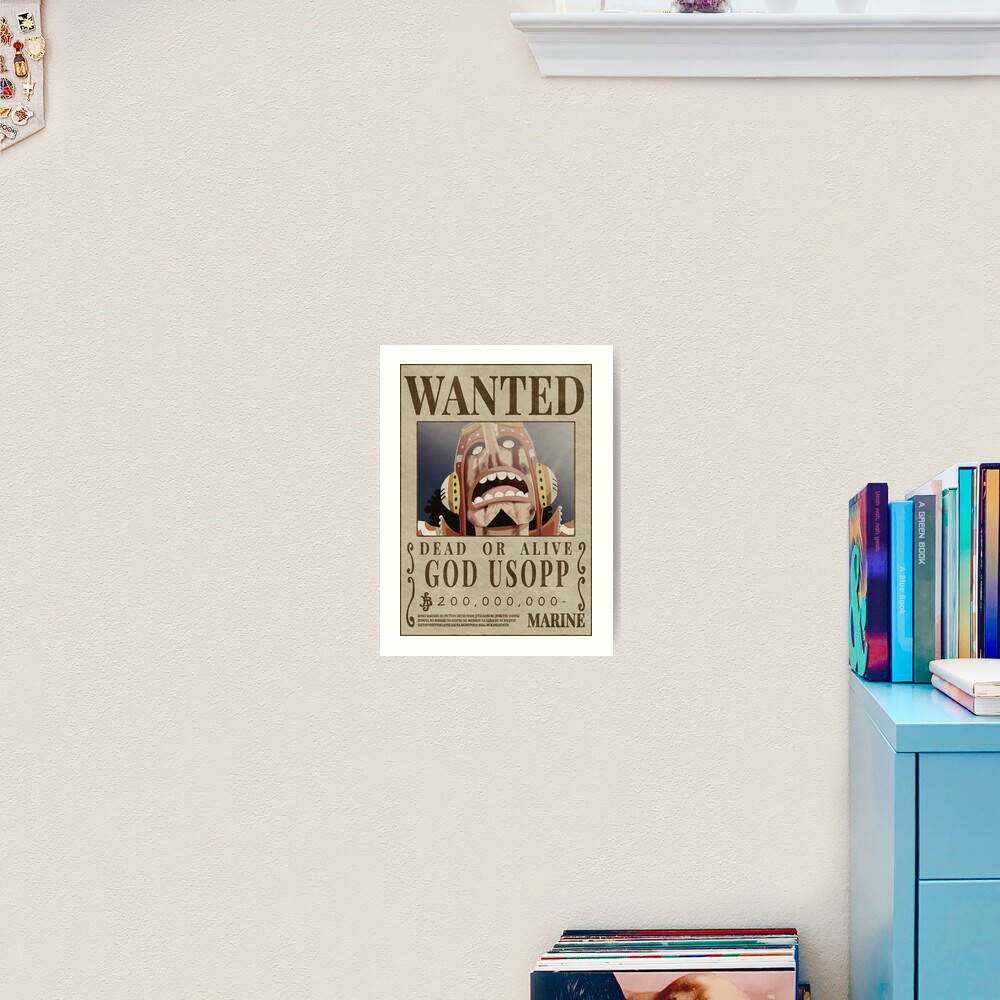 "GOD USOPP bounty wanted poster one piece" Art Print for Sale by ...